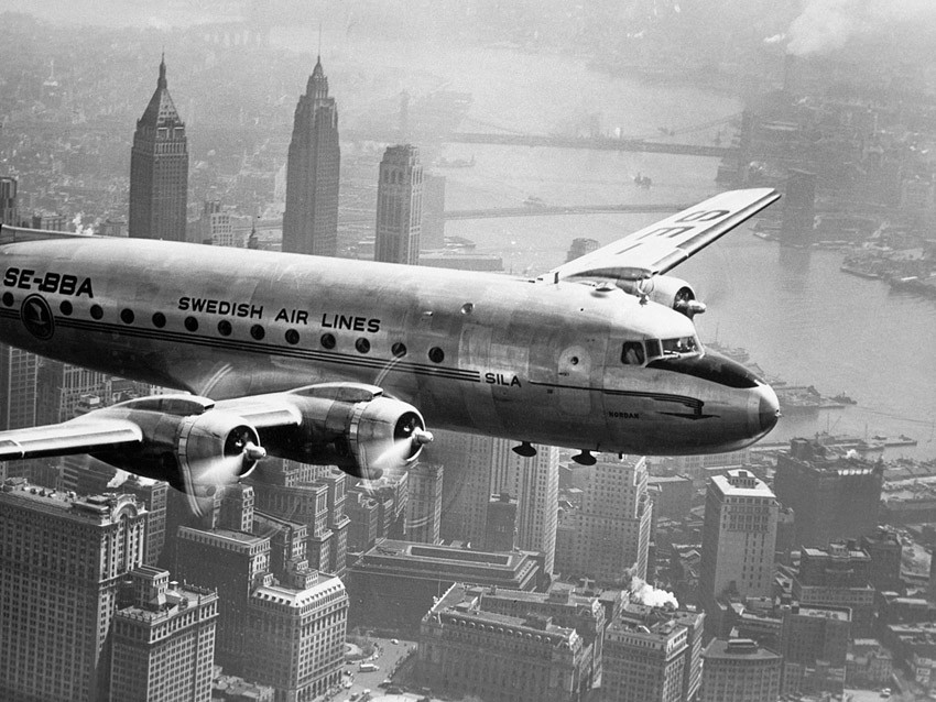 Fotografia vintage cuadro avion vista manhattan nyc Descripción de ...
