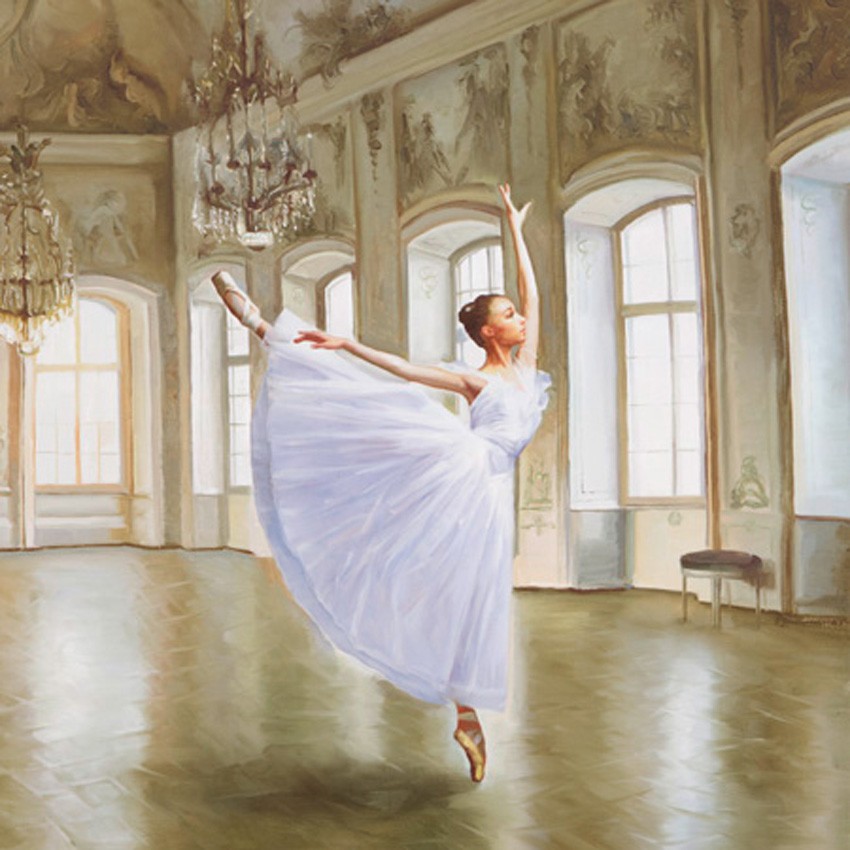 BENSON CUADRO MURAL BAILE BALLET BAILARINA SALON 2 CUADRADO Descrip...
